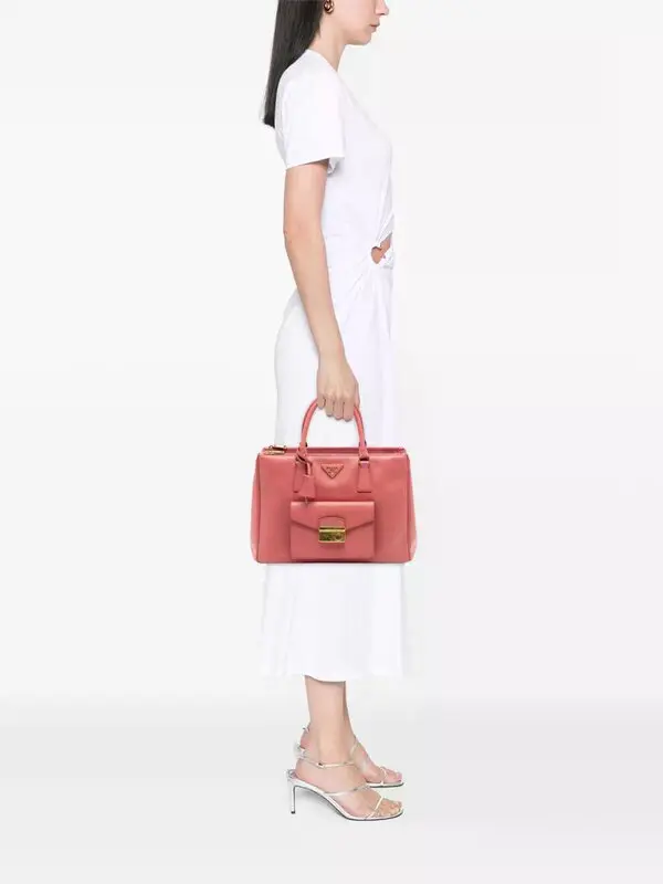 Prada Saffiano Lux Galleria Satchel - Pink