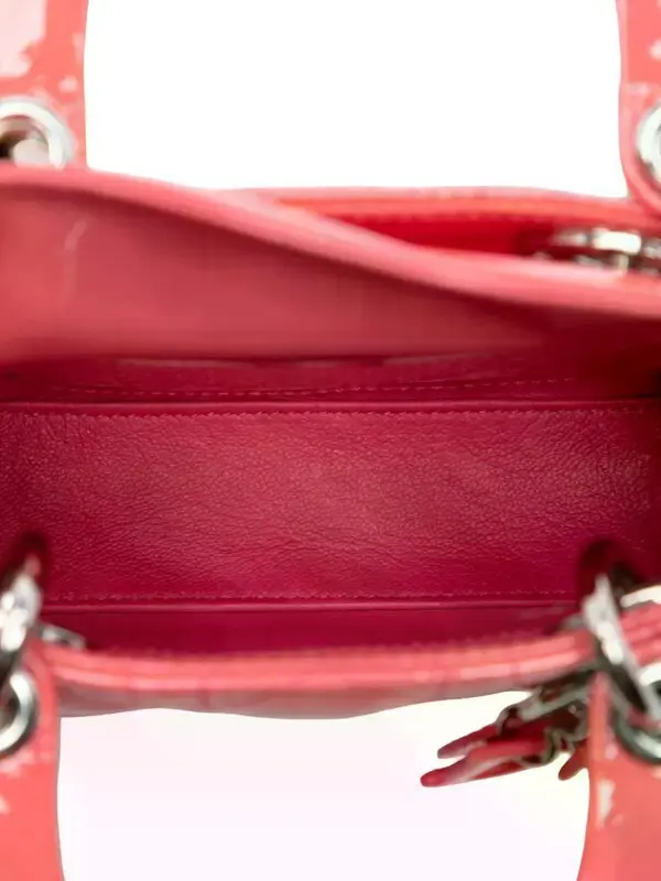 Dior 2016 Micro Patent Cannage Lady Satchel - Pink