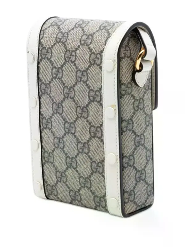 Gucci 2016-2026 Mini Gg Supreme Horsebit 1955 Crossbody Bag - Neutrals
