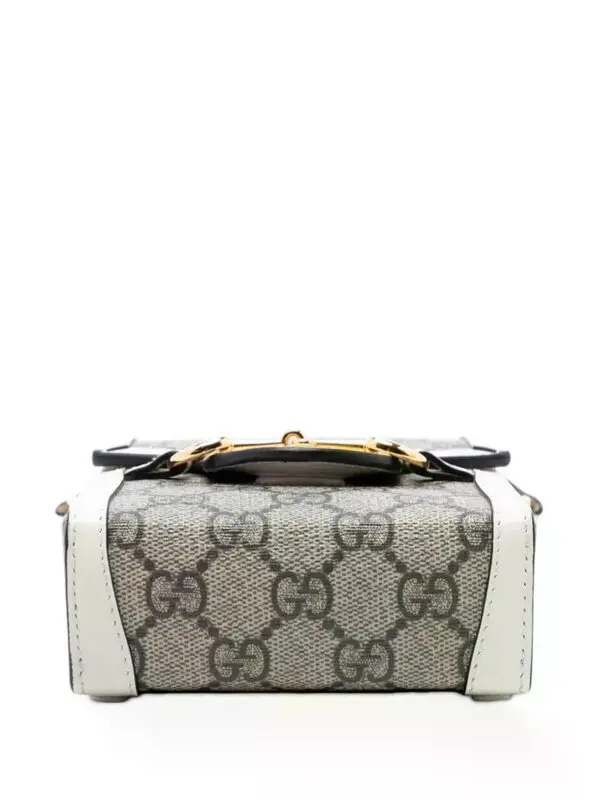Gucci 2016-2026 Mini Gg Supreme Horsebit 1955 Crossbody Bag - Neutrals