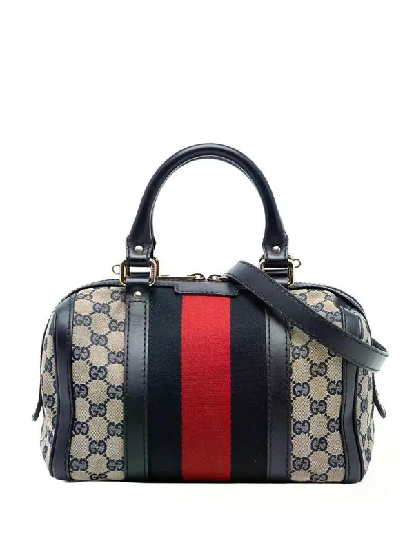 Gucci Gg Canvas Web Joy Boston Satchel - Neutrals