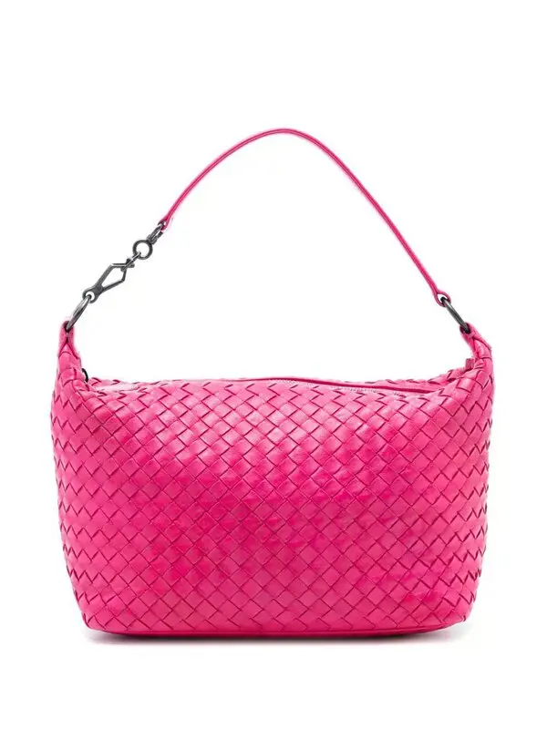 Bottega Veneta Small Nappa Intrecciato Shoulder Bag - Pink
