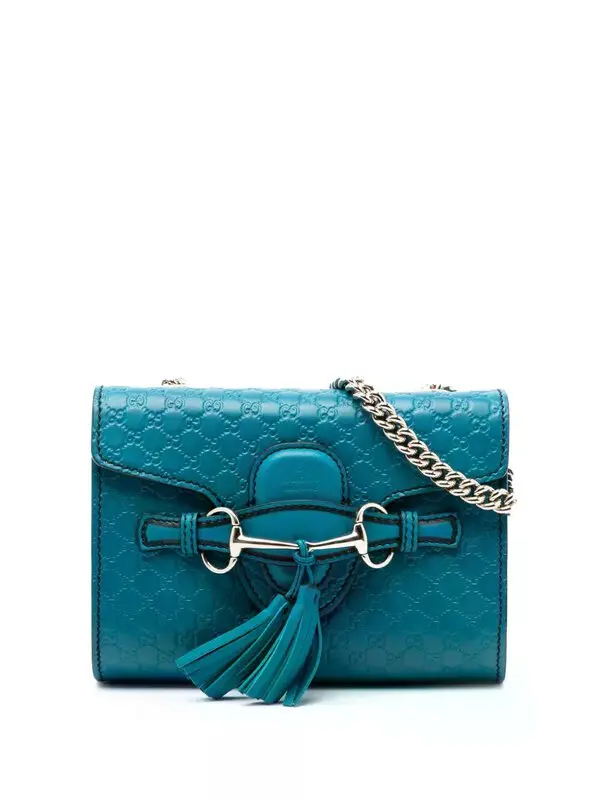Gucci Mini Microissima Emily Crossbody Bag - Blue