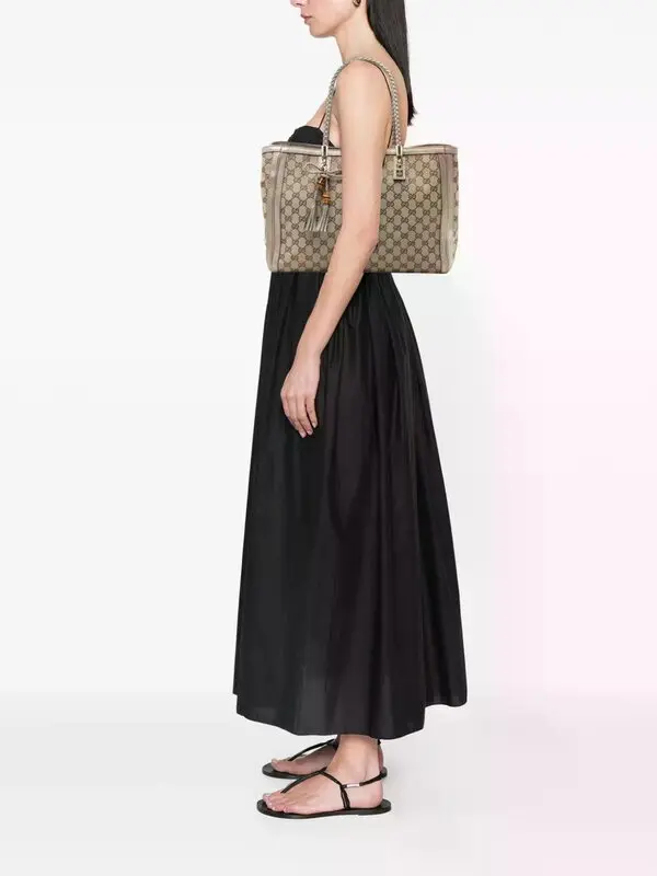 Gucci Gg Canvas Bella Tote Bag - Gold