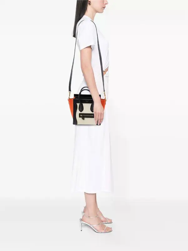 Celine 2014 Nano Tricolor Luggage Tote - Brown