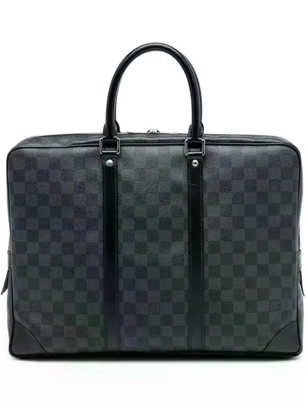 LOUIS VUITTON 2012 Damier Graphite Porte Documents Voyage Pm - Black