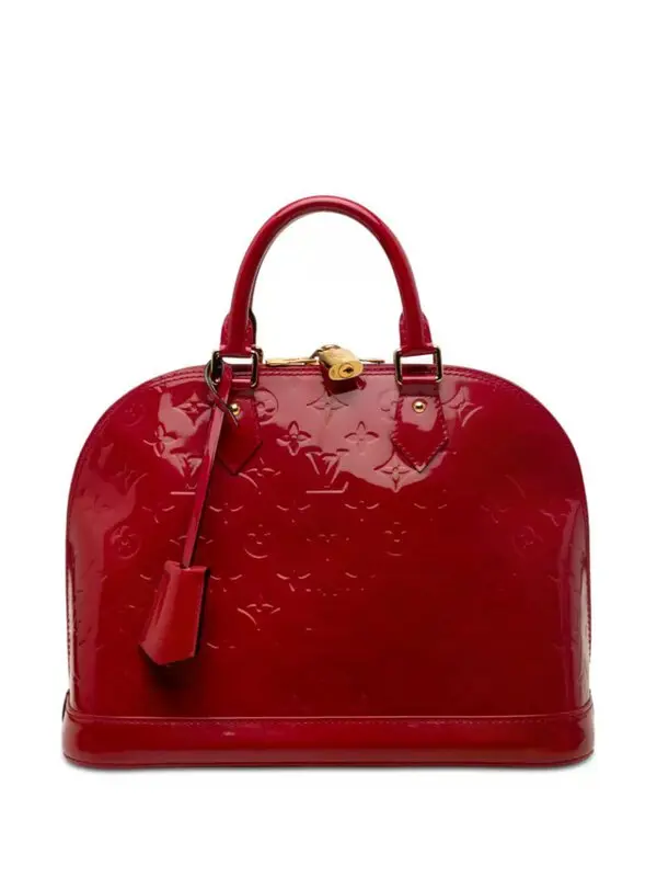 LOUIS VUITTON 2013 Monogram Vernis Alma Pm Handbag - Red
