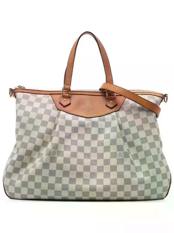 LOUIS VUITTON 2011 Damier Azur Siracusa Gm Satchel - White