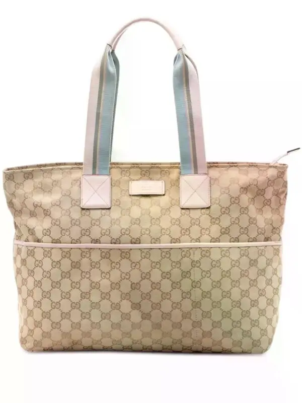 Gucci Gg Canvas Web Tote Bag - Neutrals