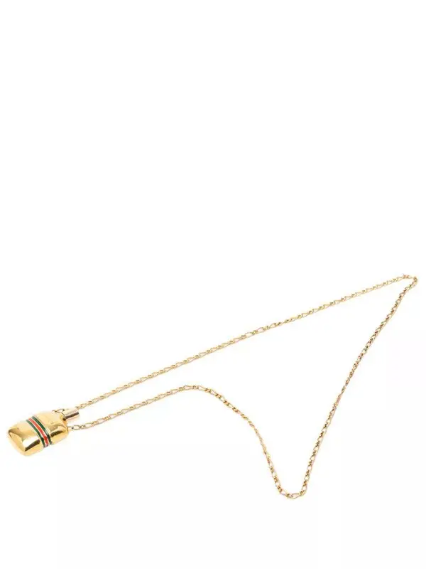 Gucci 2000-2024 Plated Perfume Bottle Pendant Necklace - Gold