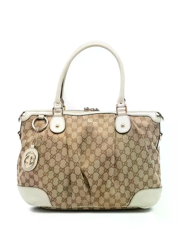 Gucci Gg Canvas Sukey Satchel - Neutrals