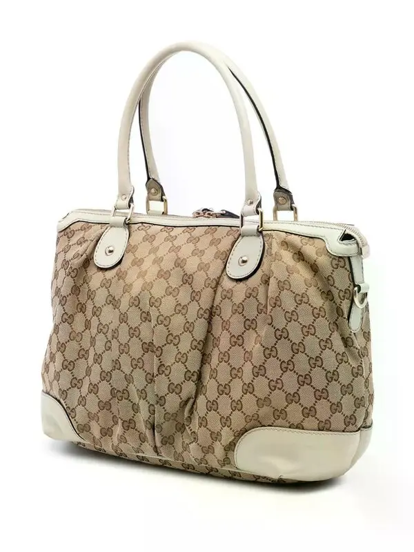 Gucci Gg Canvas Sukey Satchel - Neutrals