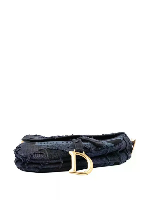 Dior 2019 Embroidered Saddle Bag - Blue