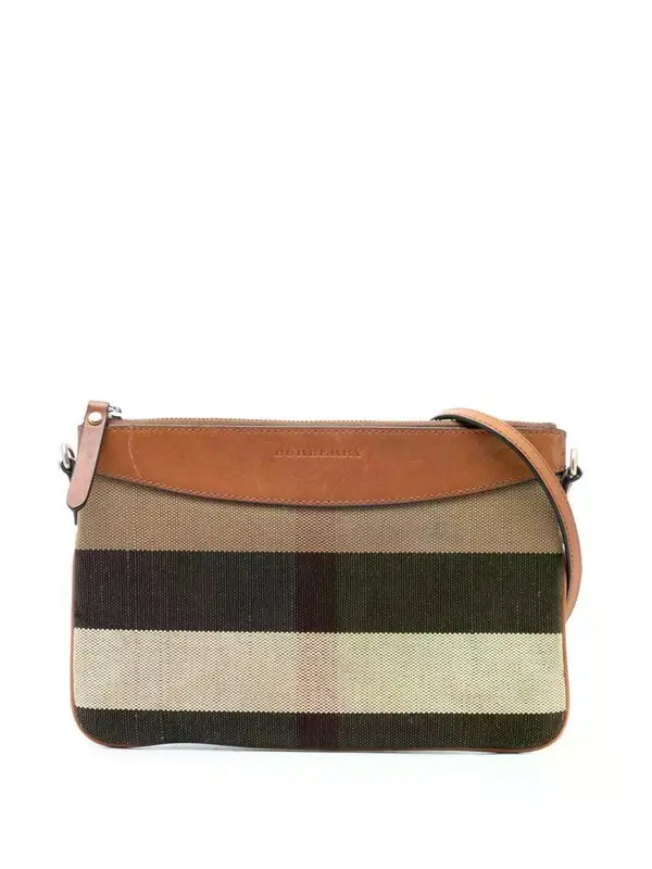 Burberry Mega Check Peyton Crossbody Bag - Brown