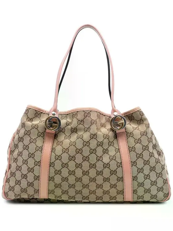 Gucci Gg Canvas Twins Tote - Pink