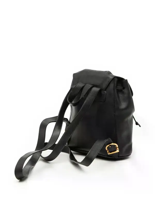 FERRAGAMO 2021-2026 Leather Double Gancini Backpack
