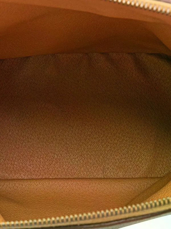 Celine 1995 Macadam Coated Canvas Dome Satchel - Brown