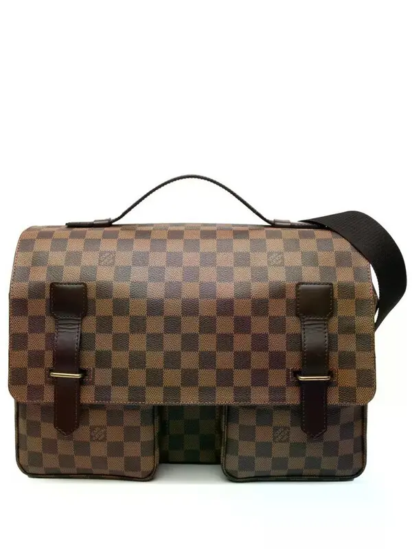 LOUIS VUITTON Damier Ebene Broadway Satchel - Brown