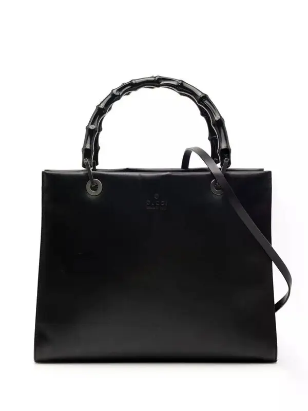 Gucci Leather Bamboo Satchel 2000-2015 - Black
