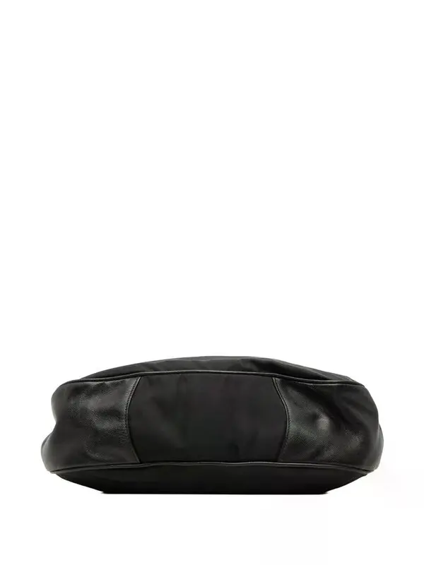 Buy Prada 2010-2026 Saffiano Trimmed Tessuto Shoulder Bag - Black