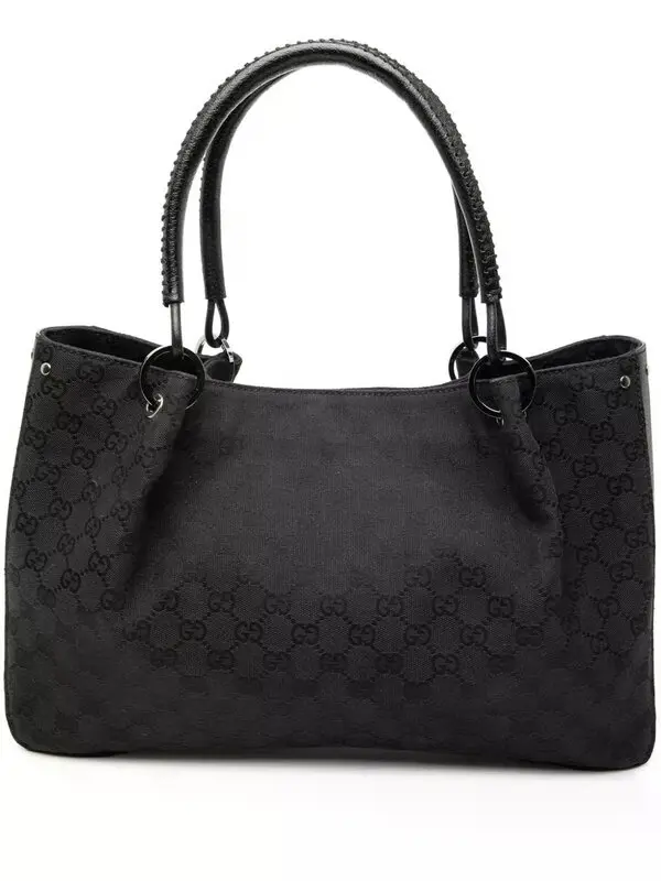 Gucci Gg Canvas Tote Bag - Black