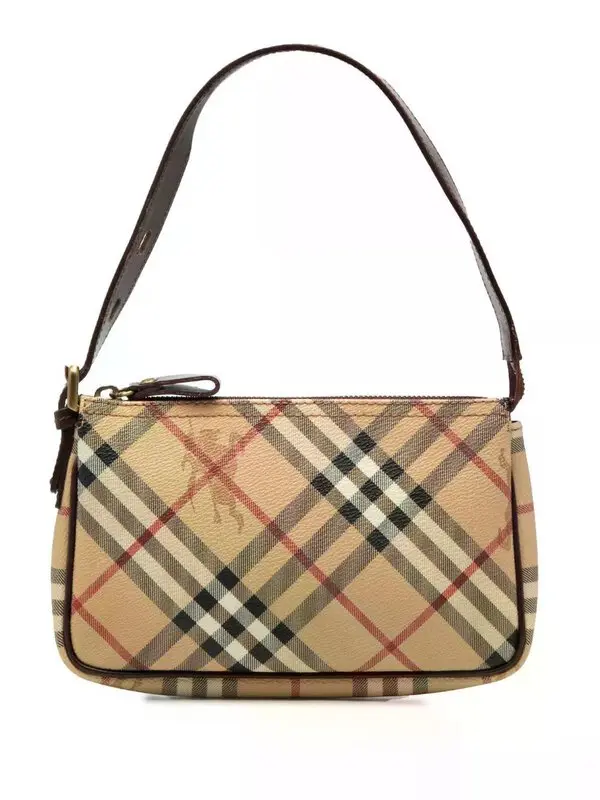 Burberry Haymarket Check Coated Canvas Shoulder Bag - Neutrals