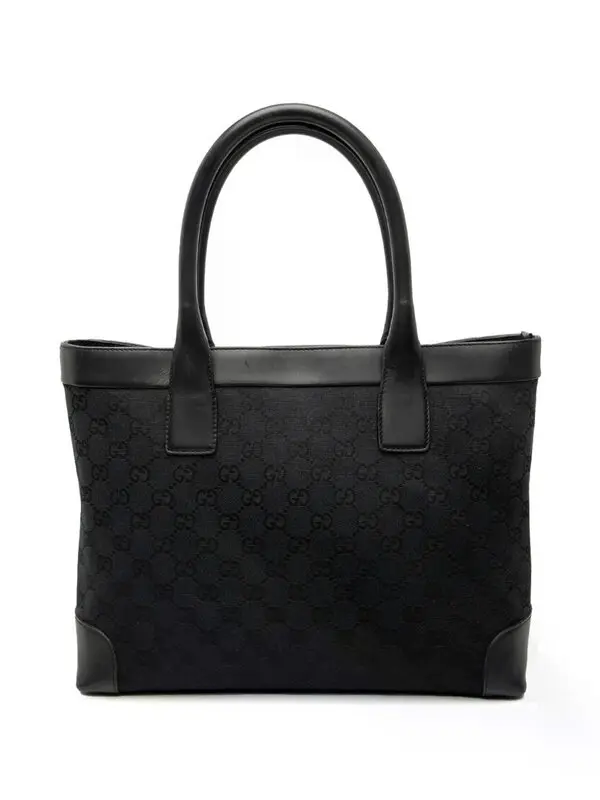 Gucci Gg Canvas Tote Bag - Black