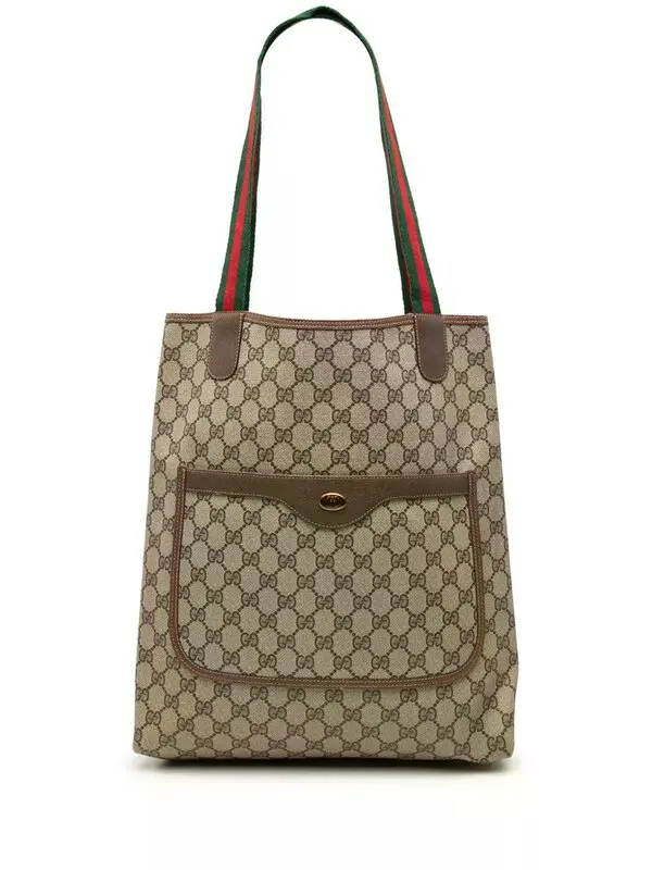 Gucci 20th Century Gg Supreme Web Tote Bag - Neutrals