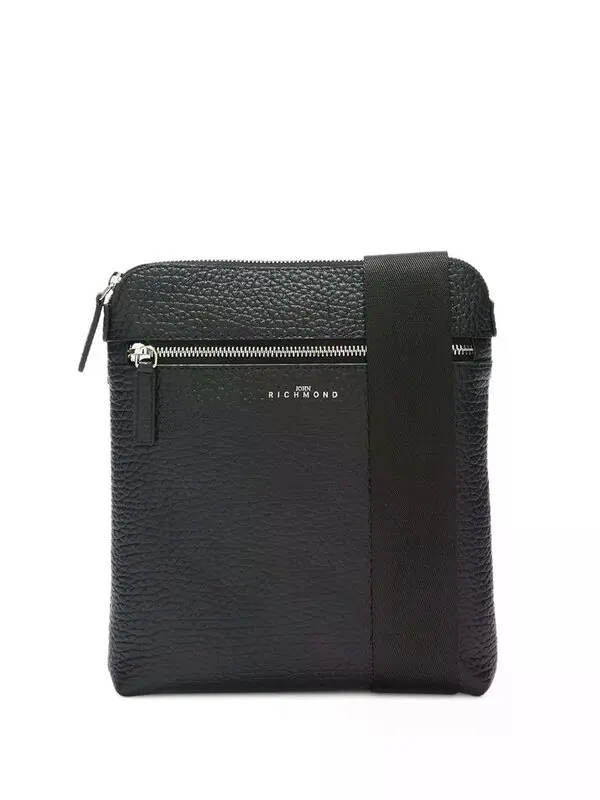 John Richmond Zip Messenger Bag - Black