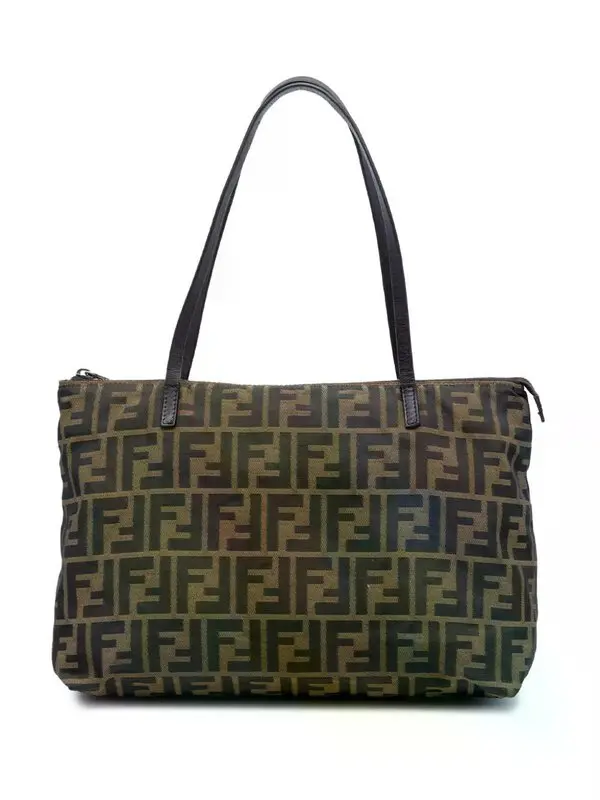 Fendi 2000-2010 Zucca Canvas Tote Bag - Brown