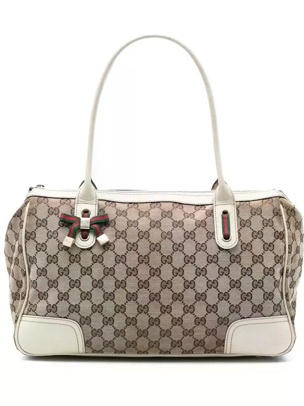Gucci Gg Canvas Princy Shoulder Bag - White
