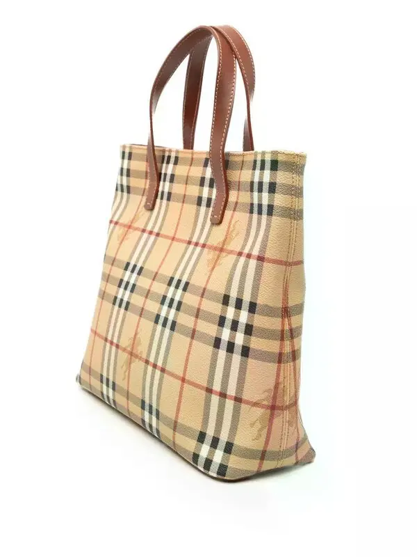 Burberry Haymarket Check Coated Canvas Tote Bag