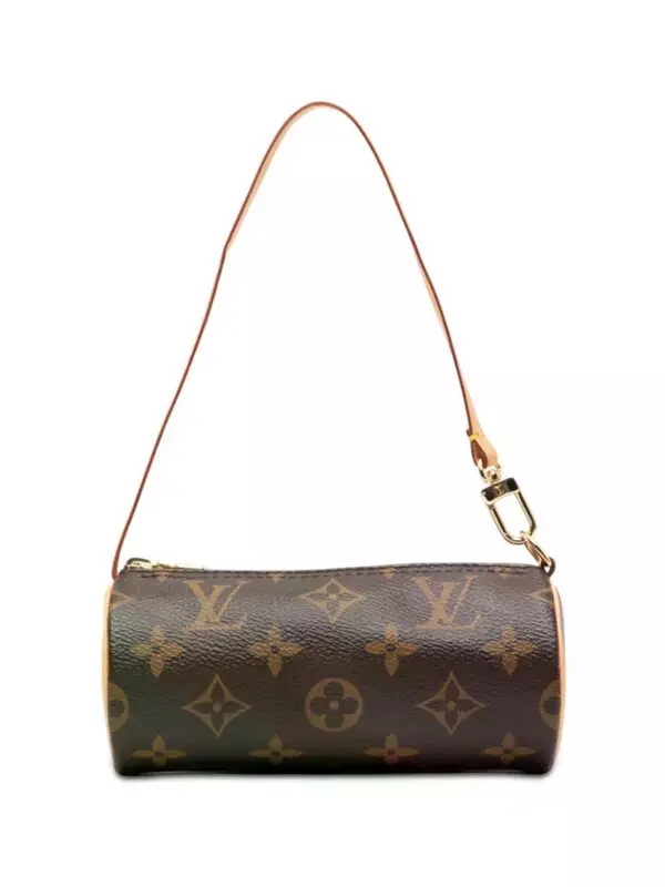 LOUIS VUITTON 1990-2010 Monogram Papillon Pochette Handbag - Brown
