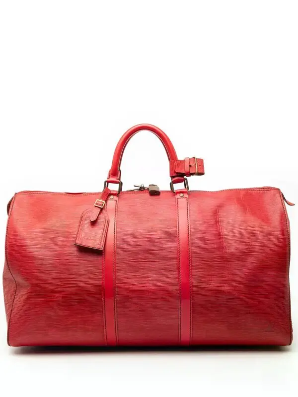 LOUIS VUITTON 1990 Epi Keepall 50 Travel Bag - Red