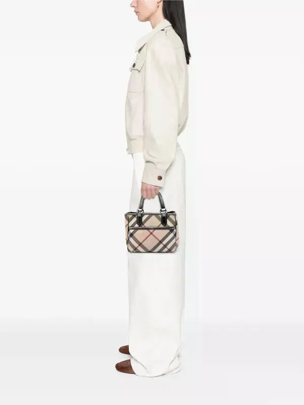 Burberry Supernova Check Coated Canvas Tote Bag - Neutrals