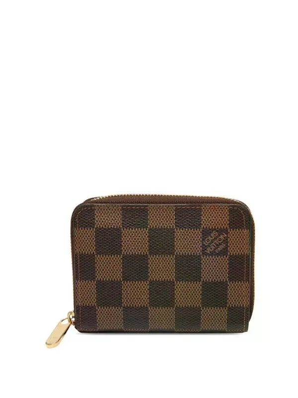 LOUIS VUITTON 2009 Damier Ebene Zippy Purse Coin Pouch - Brown