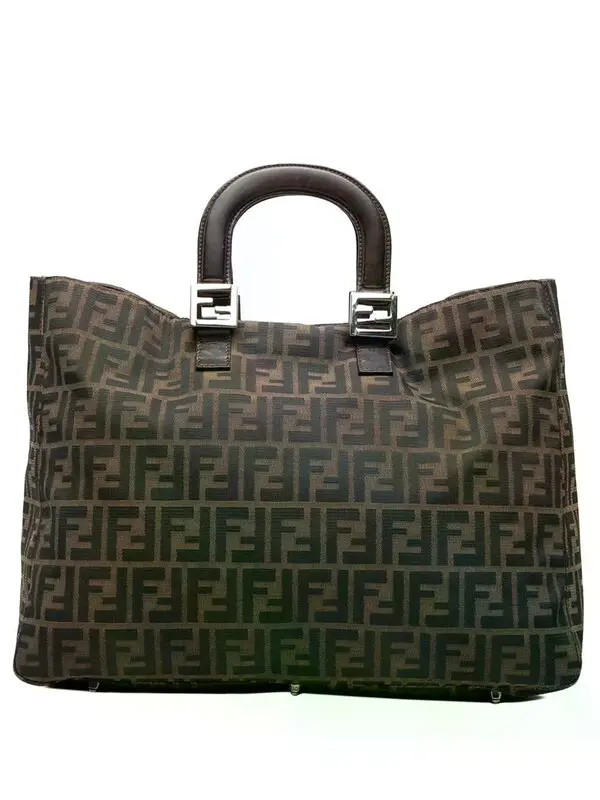 Fendi Zucca Canvas Twins Tote Bag - Brown