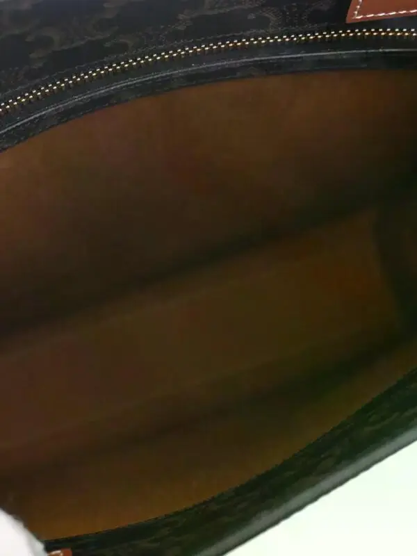 Celine Small Triomphe Coated Canvas Vertical Cabas Tote - Brown