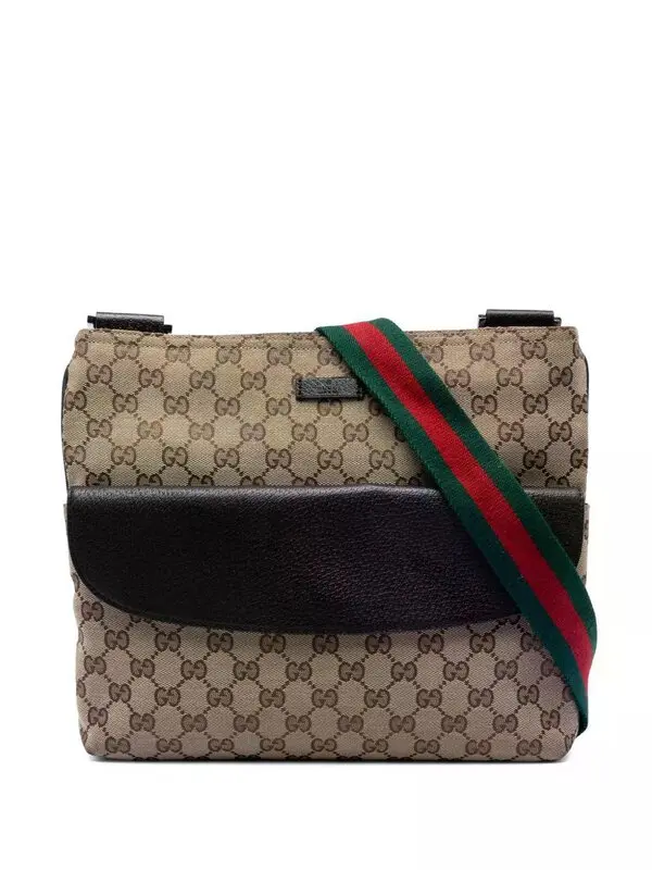 Gucci Gg Canvas Web Crossbody Bag - Neutrals
