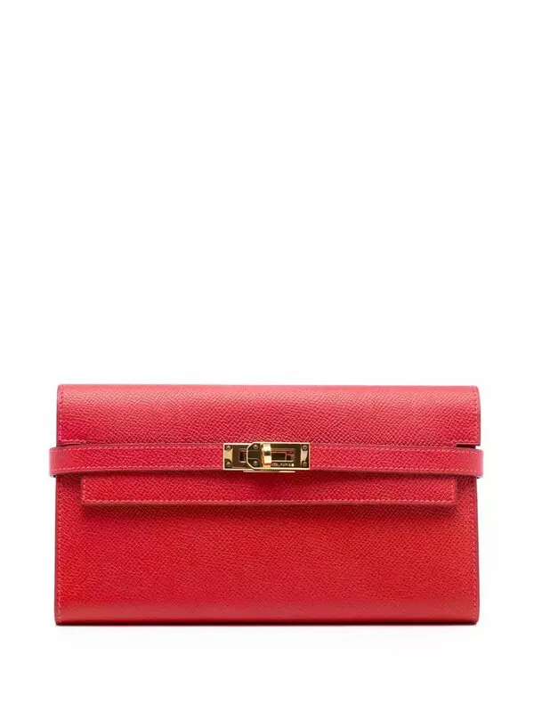 Hermès Epsom Kelly Longue Wallet - Red
