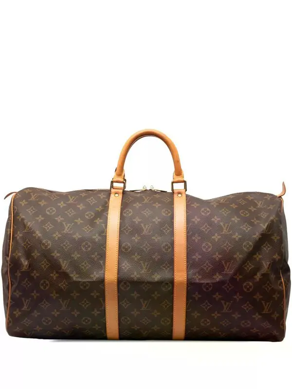 LOUIS VUITTON 1992 Monogram Keepall 55 Travel Bag - Brown