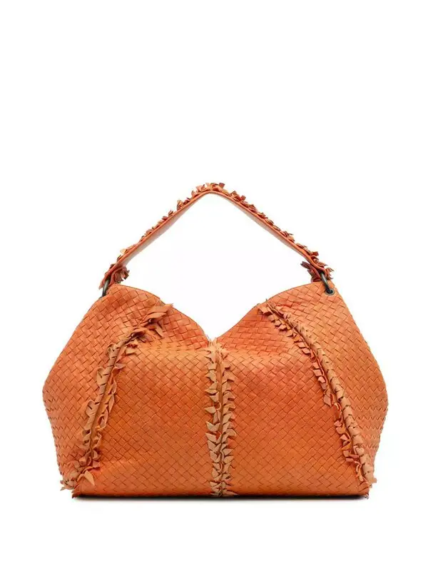 Bottega Veneta 2011 Large Nappa Intrecciato Franges Hobo Bag - Orange