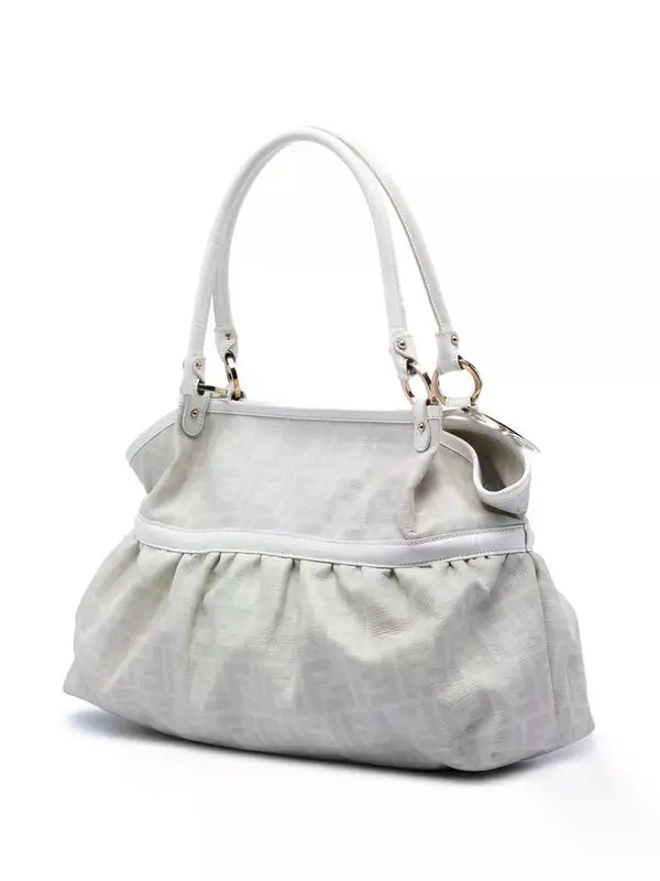 Fendi Large Zucca Coated Canvas Chef Shoulder Bag