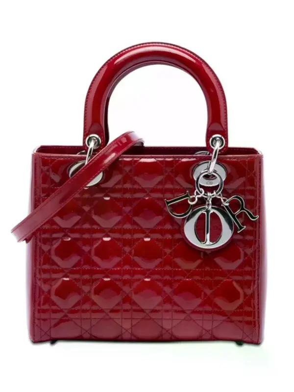 Dior 2014 Medium Lady Satchel - Red