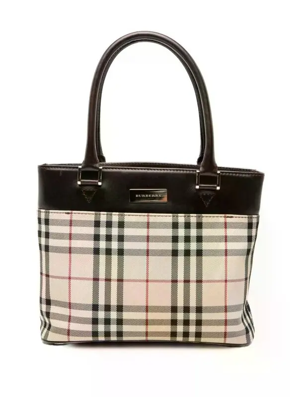 Burberry House Check Canvas Tote Bag - Neutrals