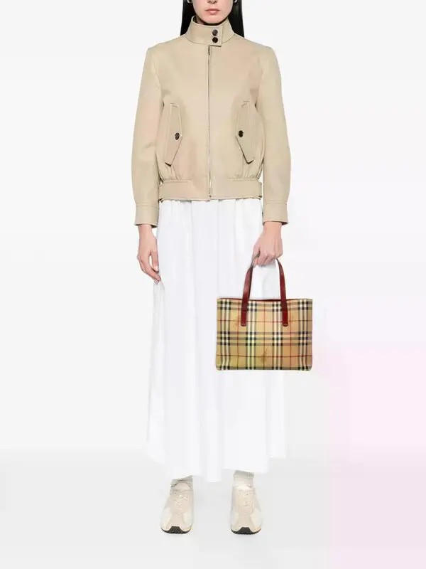 Burberry Haymarket Check Coated Canvas Tote Bag