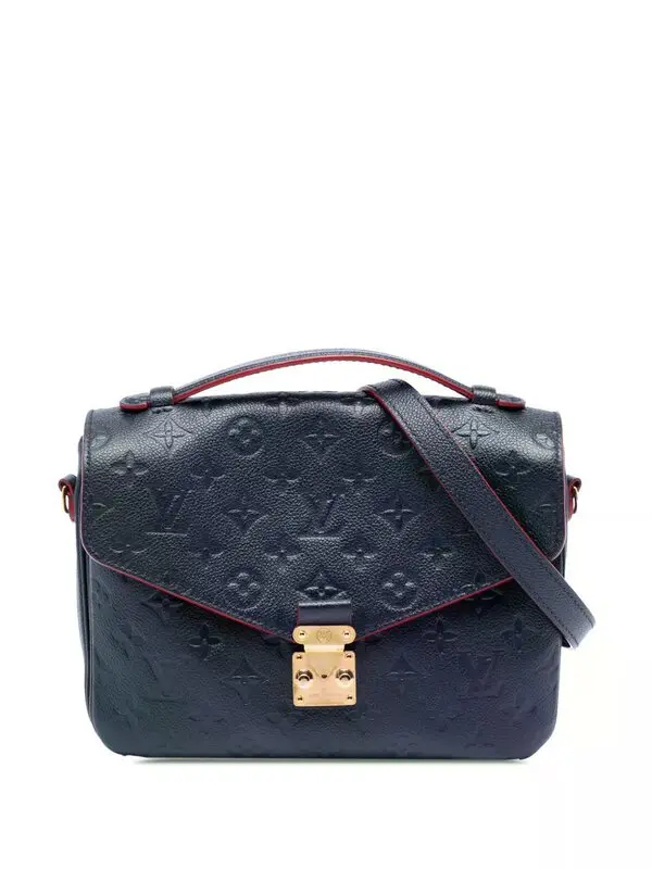 LOUIS VUITTON 2018 Monogram Empreinte Pochette Metis Satchel - Blue