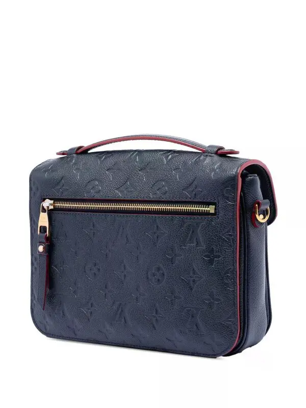 LOUIS VUITTON 2018 Monogram Empreinte Pochette Metis Satchel - Blue