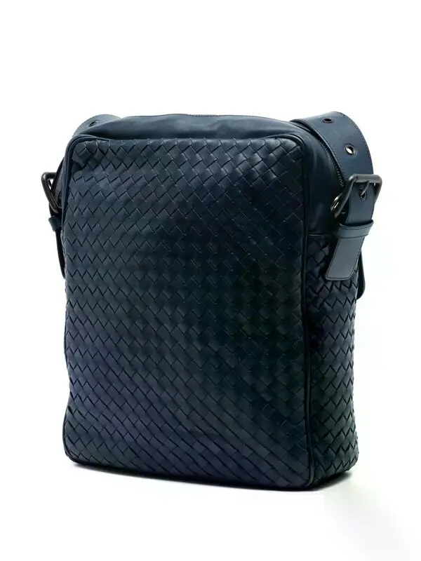 Bottega Veneta Nappa Intrecciato Crossbody Bag - Blue