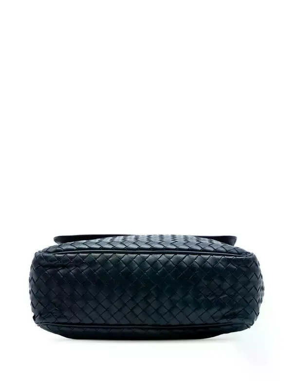Bottega Veneta Nappa Intrecciato Crossbody Bag - Blue
